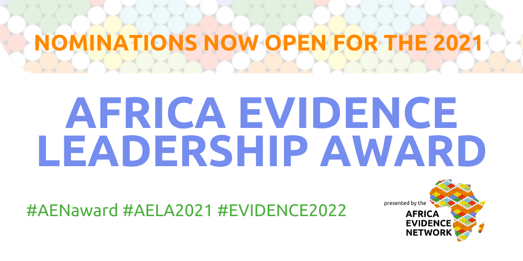 Africa Evidence Leadership Award Articles Africa Evidence Network
